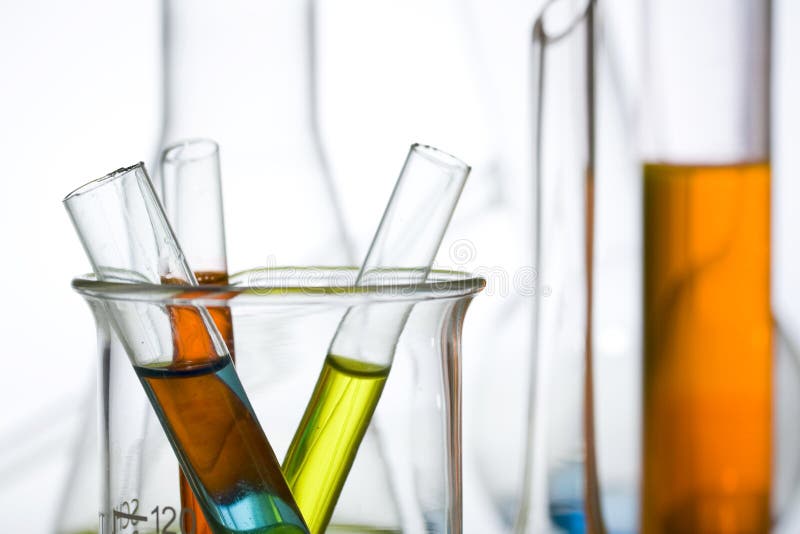 Science and Medical Research Test Tubes Stock Photo - Image of material ...