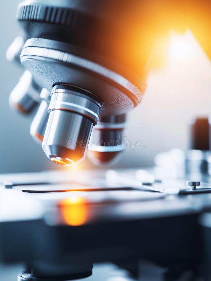Science and Medical Treatment Research Concept Image with Microscopy ...