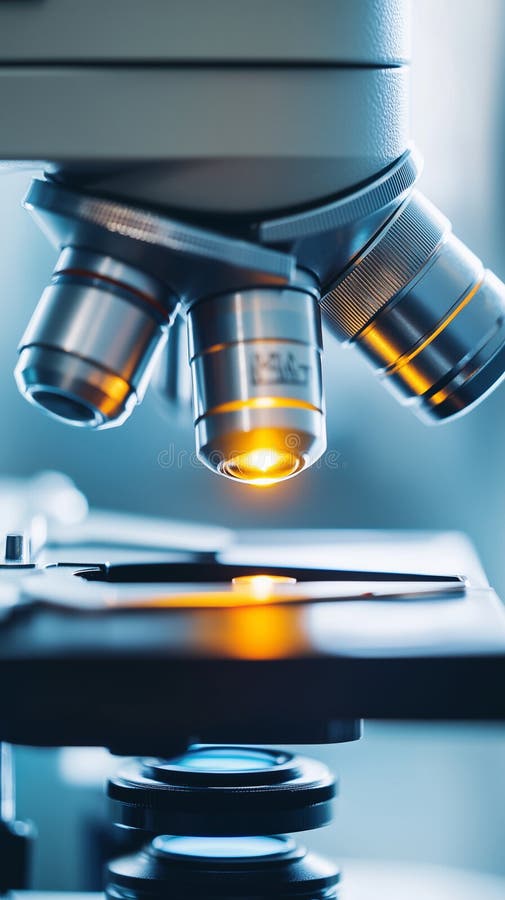 Science and Medical Treatment Research Concept Image with Microscopy ...