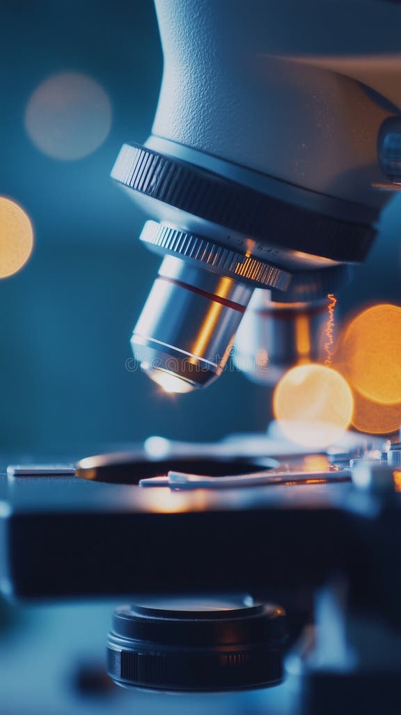 Science and Medical Treatment Research Concept Image with Microscopy ...