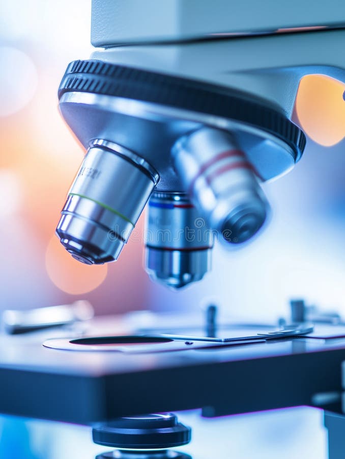 Science and Medical Treatment Research Concept Image with Microscopy ...