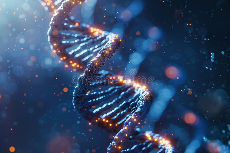 Science and Microbiology Background, Close Up of DNA Strand Stock ...