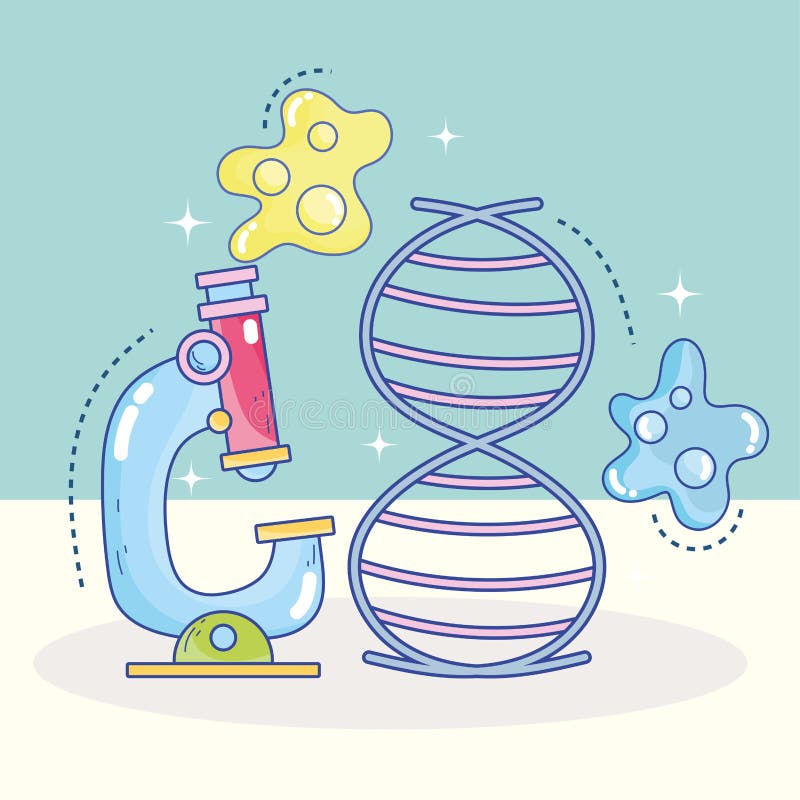 Science Genetic Dna Molecule Test Tube Research Laboratory Stock Vector ...