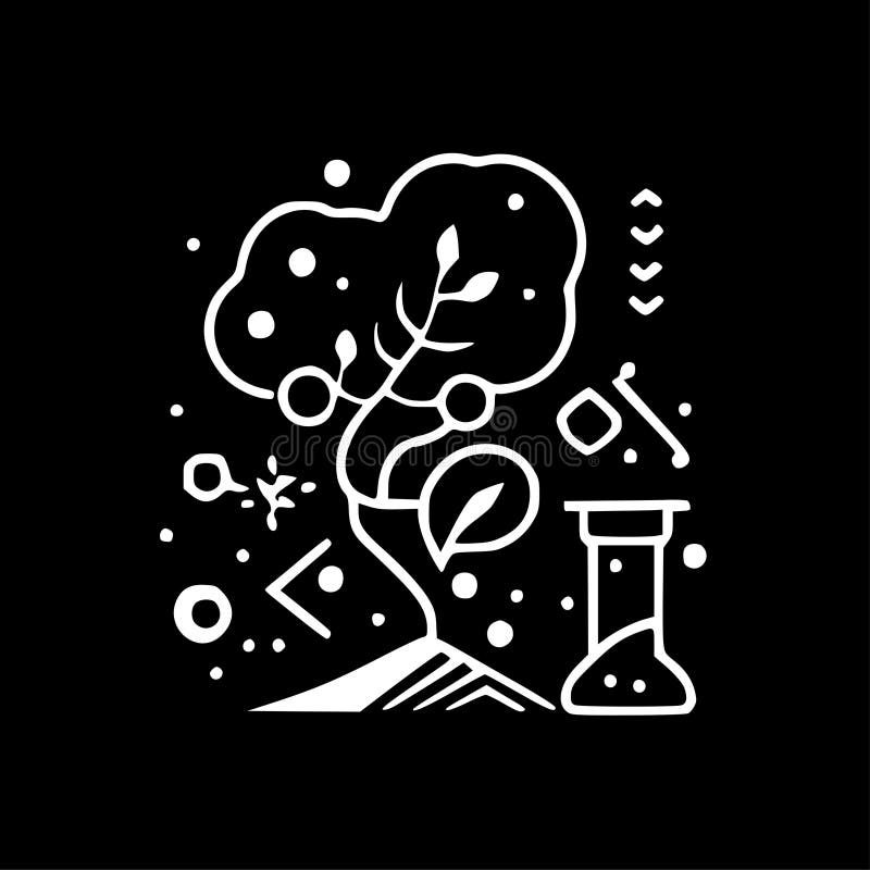 Science - Minimalist and Flat Logo - Vector Illustration Stock Vector ...