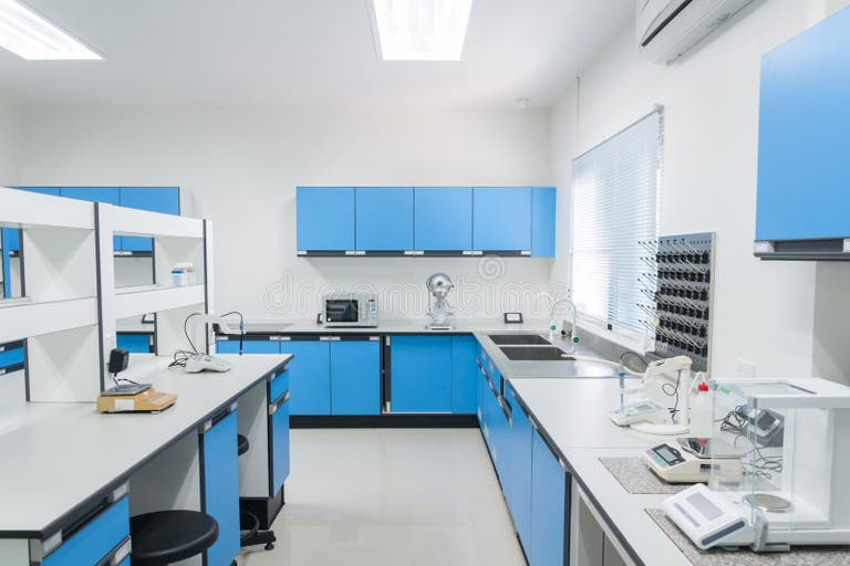 Science Modern Lab Interior Architecture. Stock Image - Image of ...