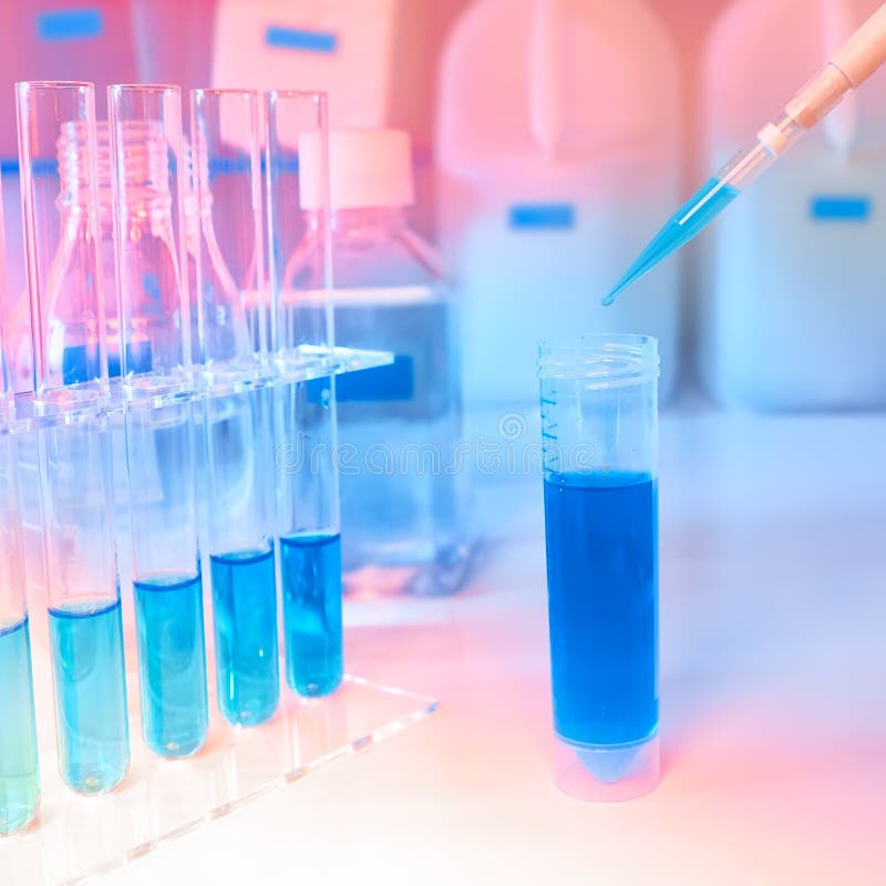 Science and Molecular Biology Background, Panoramic Image. Plastic ...