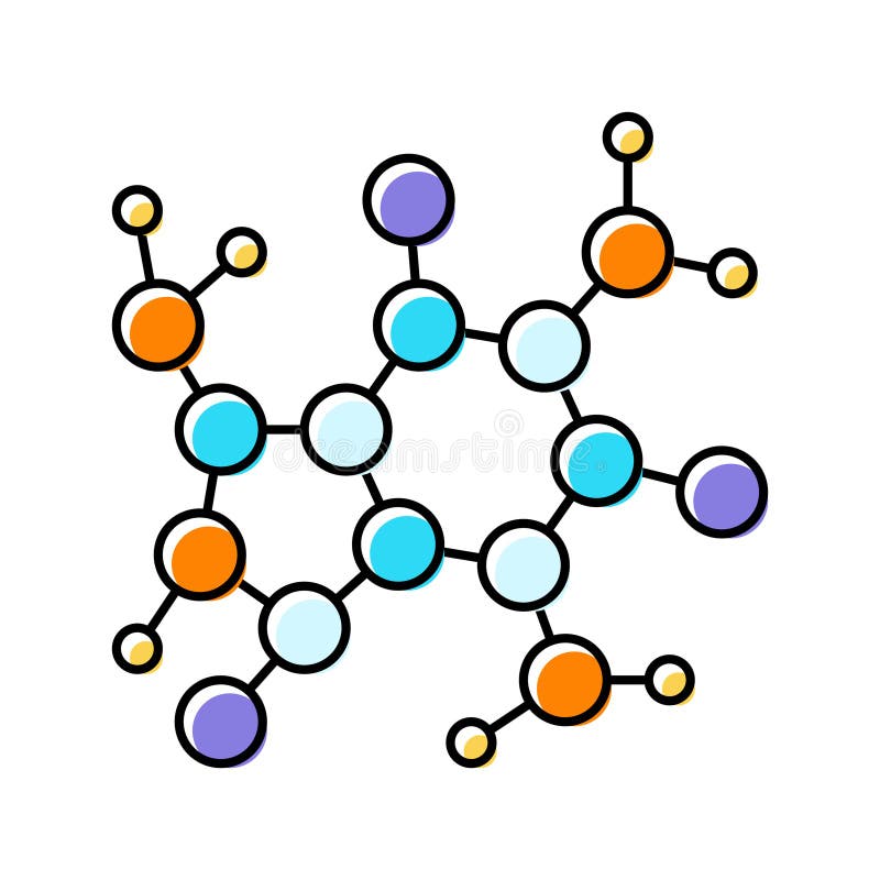 Science Molecular Structure Color Icon Vector Illustration Stock Vector ... Science Molecular Structure Color Icon Vector Illustration Stock Vector ...