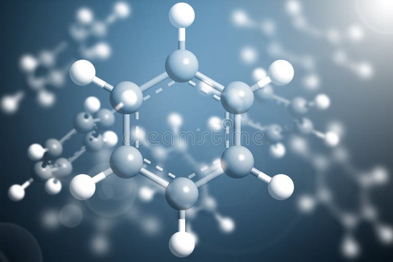 Concept Benzene Molecules Stock Illustrations – 11 Concept Benzene ...