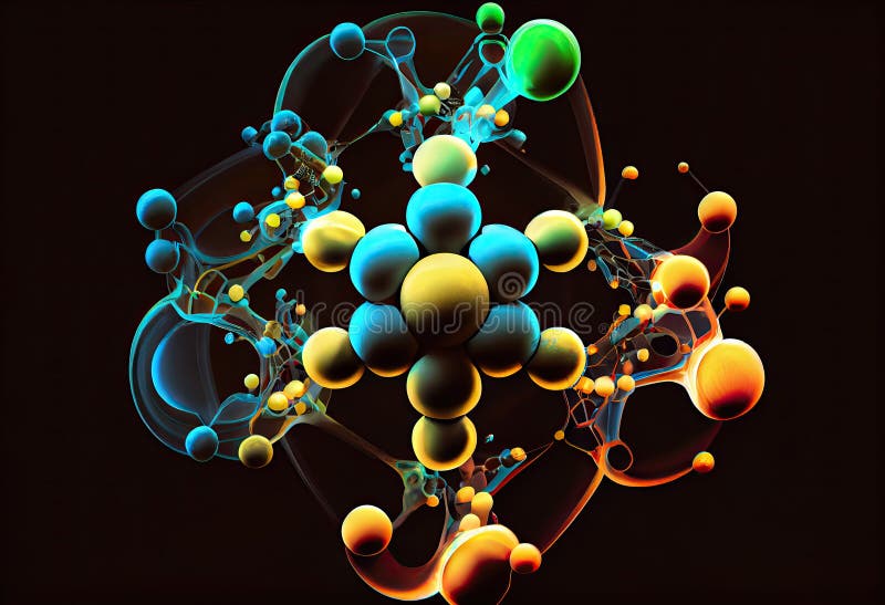 Science Molecule, Model Structure Stock Illustration - Illustration of ...