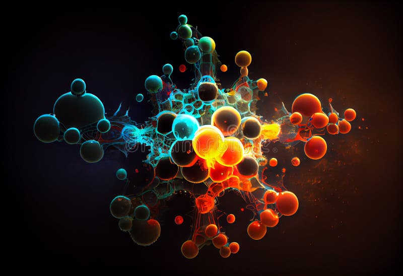 Science Molecule, Model Structure Stock Illustration - Illustration of ...