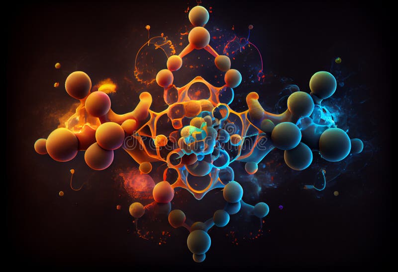 Science Molecule, Model Structure Stock Illustration - Illustration of ...