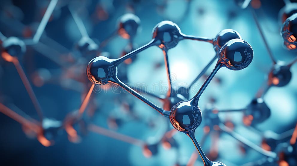 Science Molecule, Molecular DNA Model Structure.Created with Generative ...