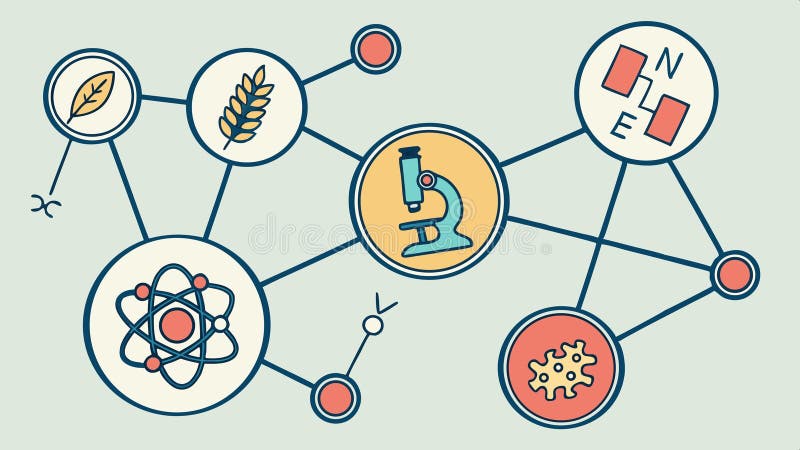Science Molecule Network, Chemistry and Scientific Research in Vector ...