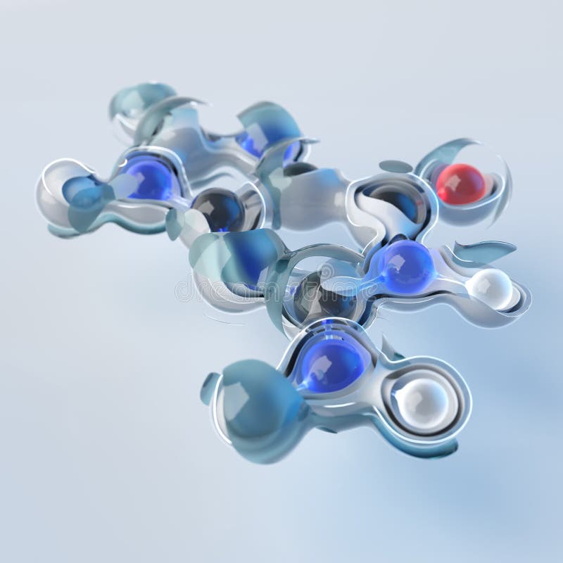 Science Molecule Nucleobase Model Structure, DNA,3D Rendering. Stock ...