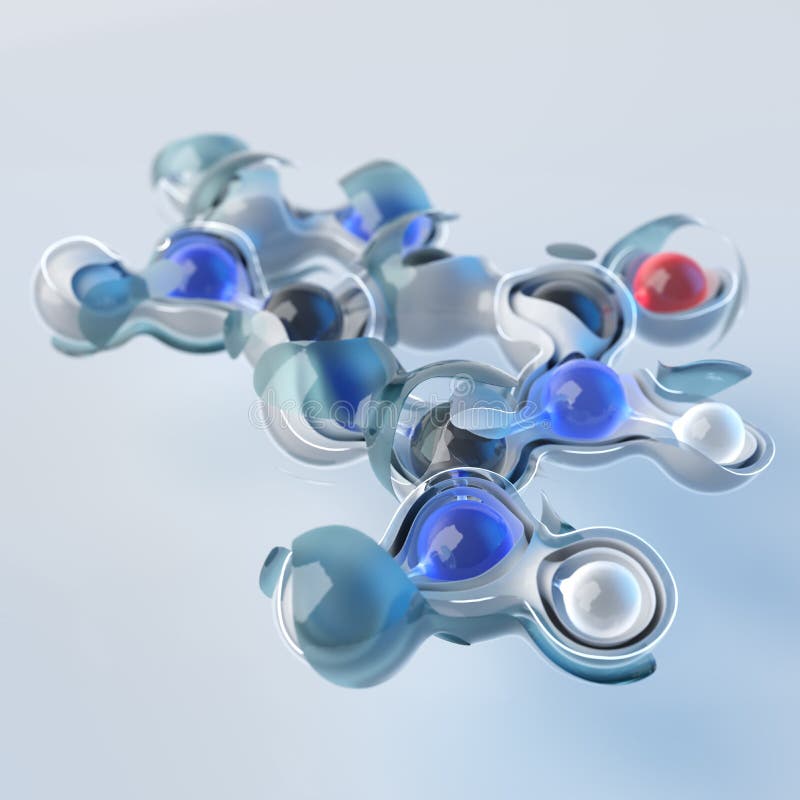 Science Molecule Nucleobase Model Structure, DNA,3D Rendering. Stock ...