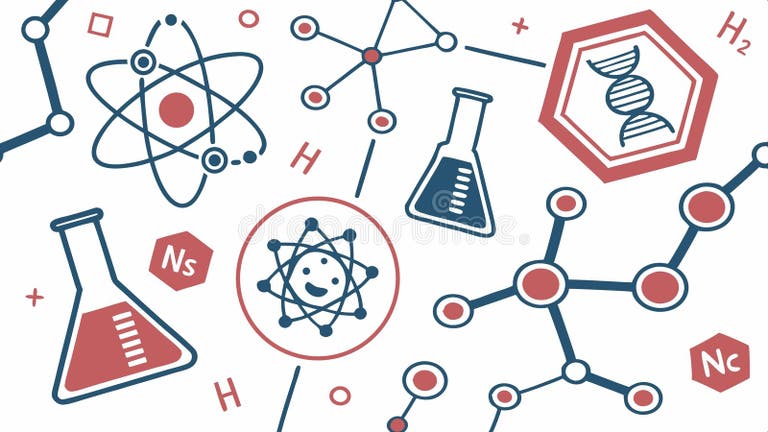 Science Molecules Pattern, Chemistry and Scientific Design Vector ...