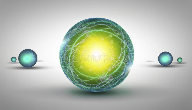 Science , Neon Light and Chemistry Background , 3d Illustration Concept ...