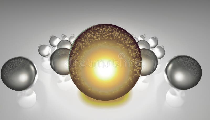 Science , Neon Light and Chemistry Background , 3d Illustration Concept ...