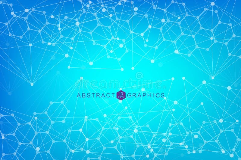 Science Network Pattern Connecting Lines And Dots Global Network