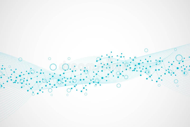 Science Network Pattern, Connecting Lines and Dots. Technology Hexagons ...