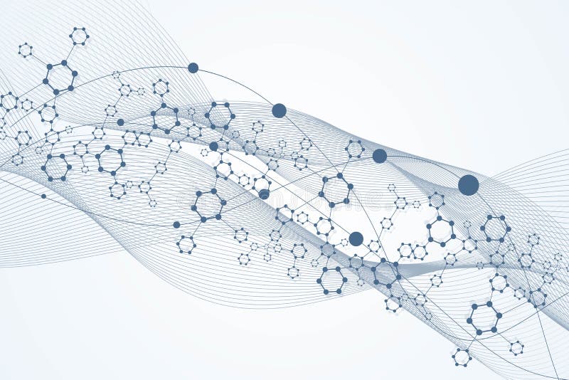 Science Network Pattern, Connecting Lines and Dots. Technology Hexagons ...