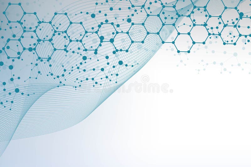 Science Network Pattern, Connecting Lines and Dots. Technology Hexagons ...