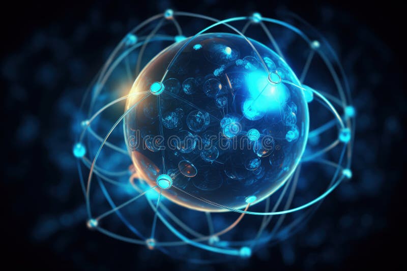 The Science of Nuclear Fission: a Chain Reaction of Power. Stock ...