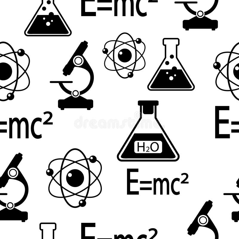 Science pattern stock vector. Illustration of electron - 42084844