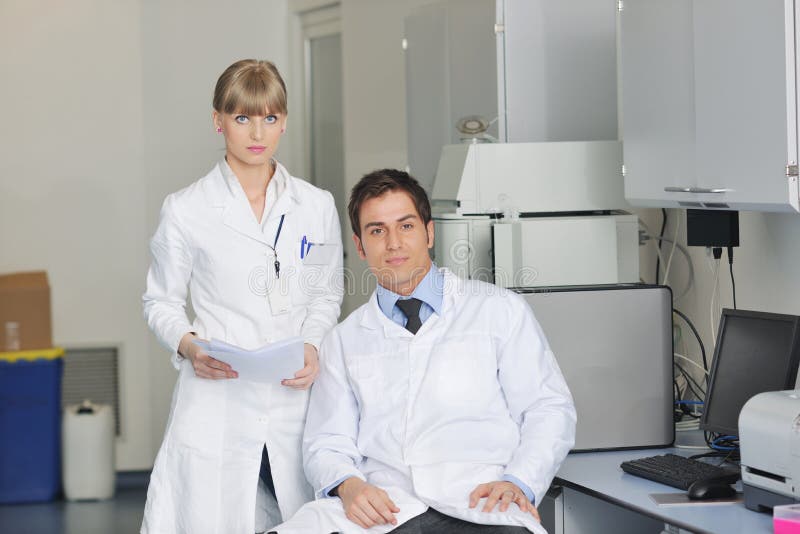 Science People in Bright Lab Stock Photo - Image of research, medicine ...