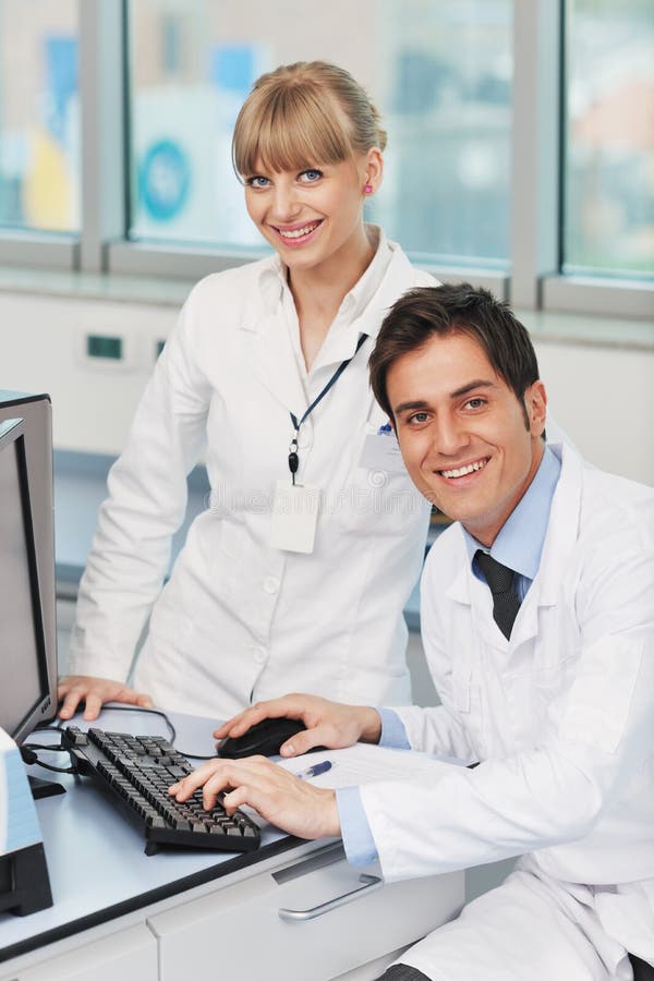 Science People in Bright Lab Stock Image - Image of expertise, portrait ...