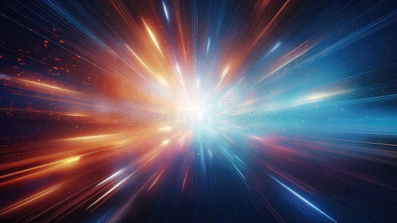 Science Photon Rush Abstract Stock Illustration - Illustration of atom ...