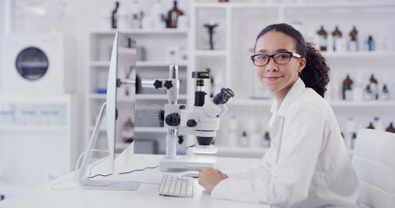 Science, Portrait and Computer Scientist with Research, Writing Report ...