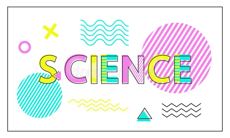 Science Poster Geometric Figures in Linear Style Stock Vector ...
