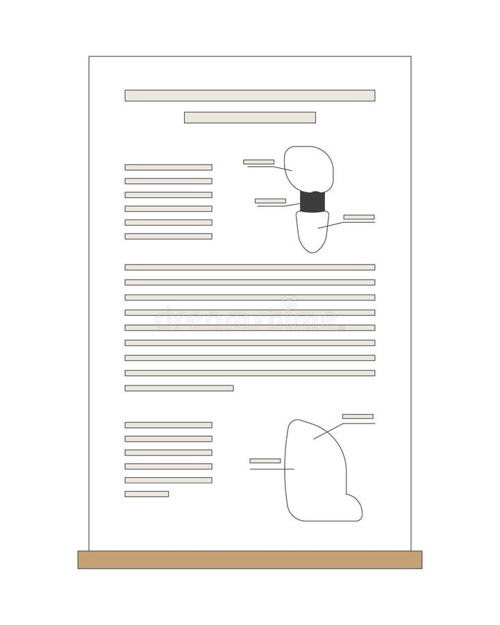 Science Poster Presentation with Diagrams and Text Blocks 2D Cartoon ...