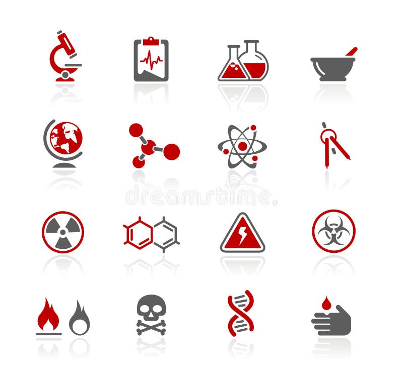 Science Icons // Clean Series Stock Vector - Illustration of graduated ...