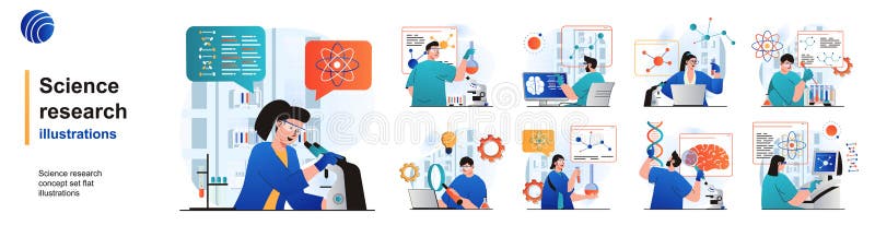 Science Research Isolated Set. Scientists Make Tests on Laboratory ...