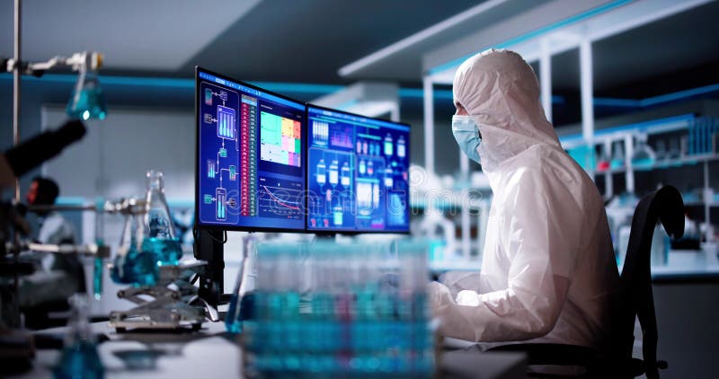 Science Research Lab Doctor Using Technology Stock Photo - Image of ...