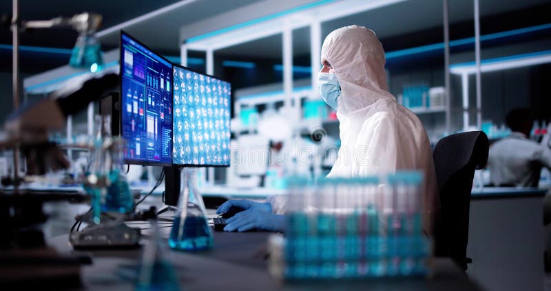 Science Research Lab Doctor Using Technology Stock Image - Image of ...