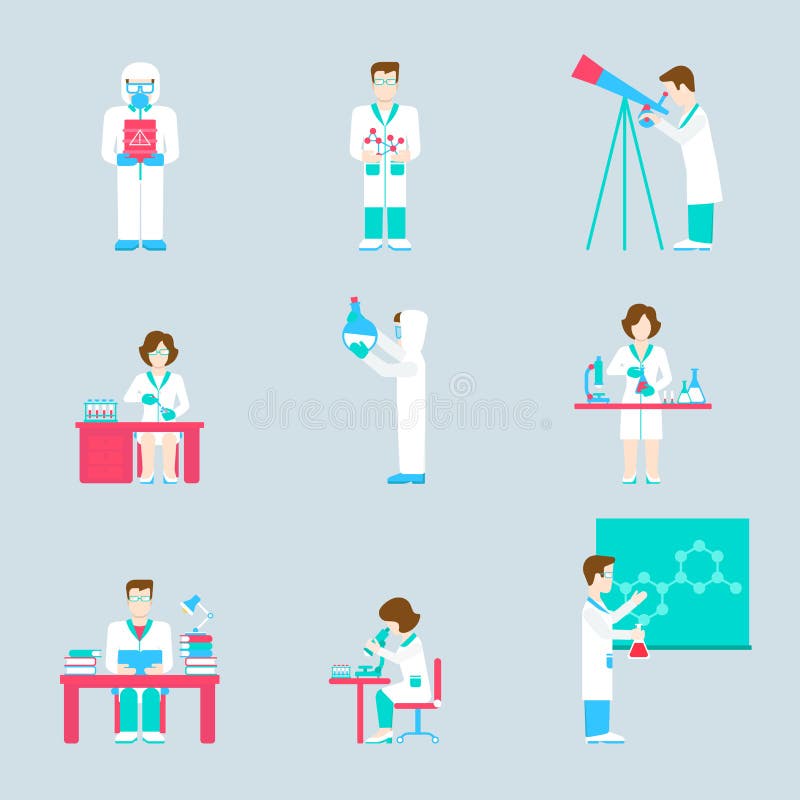 Set of People Icons in Flat Style with Faces Stock Vector ...