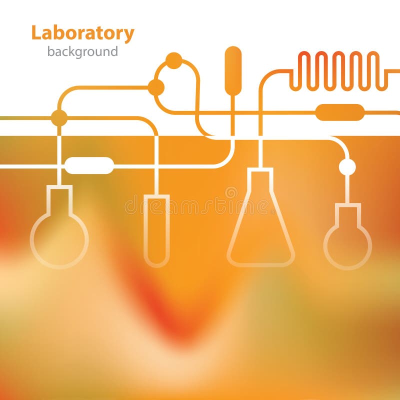 Science and Research - Laboratory Facilities - Orange Background Stock ...