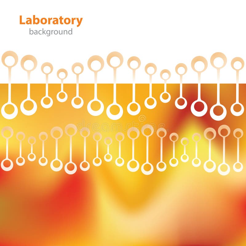 Science and Research - Molecular Structure - Orange Background Stock ...