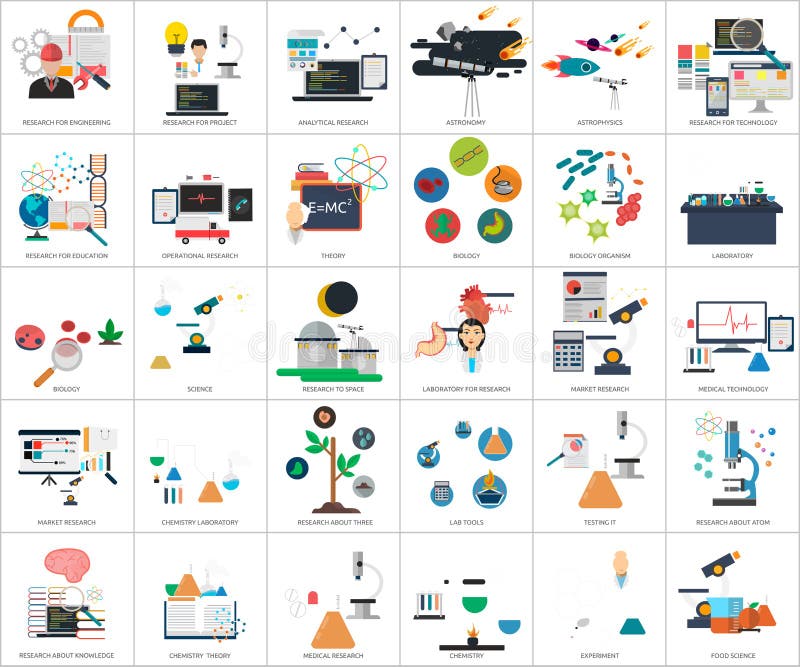 Research for Project Infographic Stock Vector - Illustration of science ...