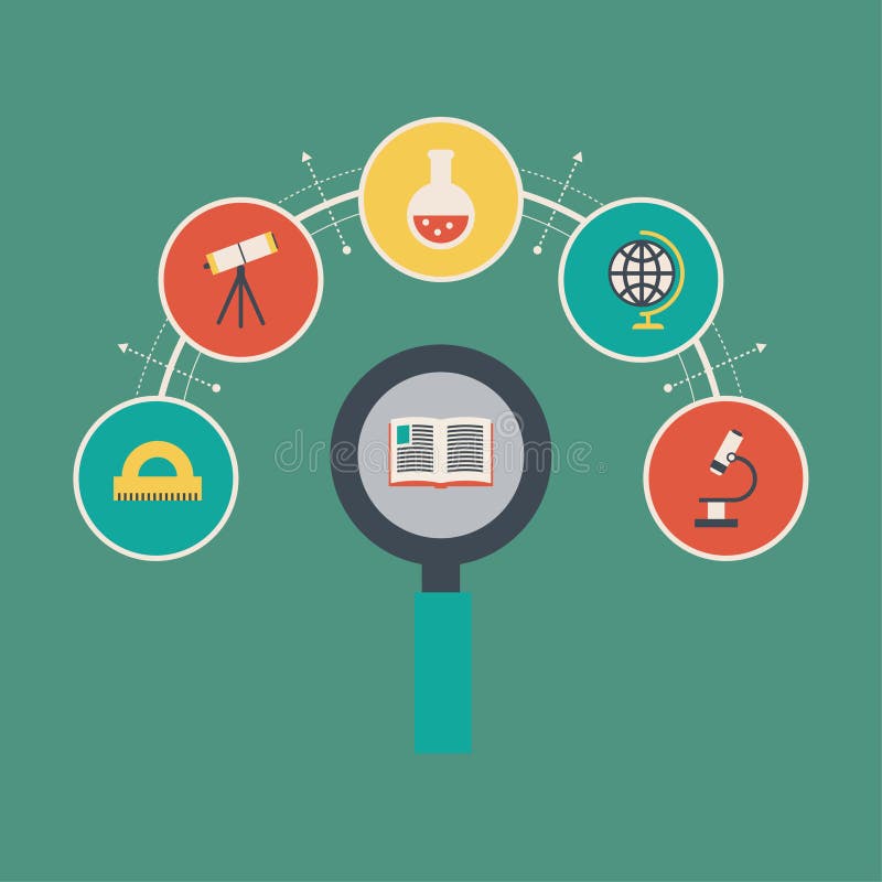 Science research study stock vector. Illustration of globe - 97068684