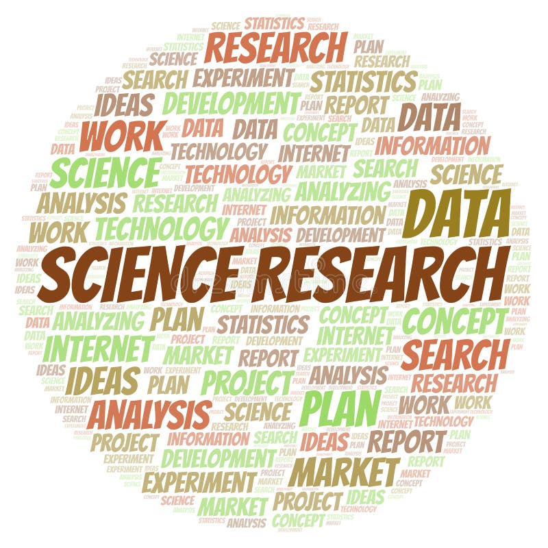 Science Research Word Cloud. Stock Illustration - Illustration of ...