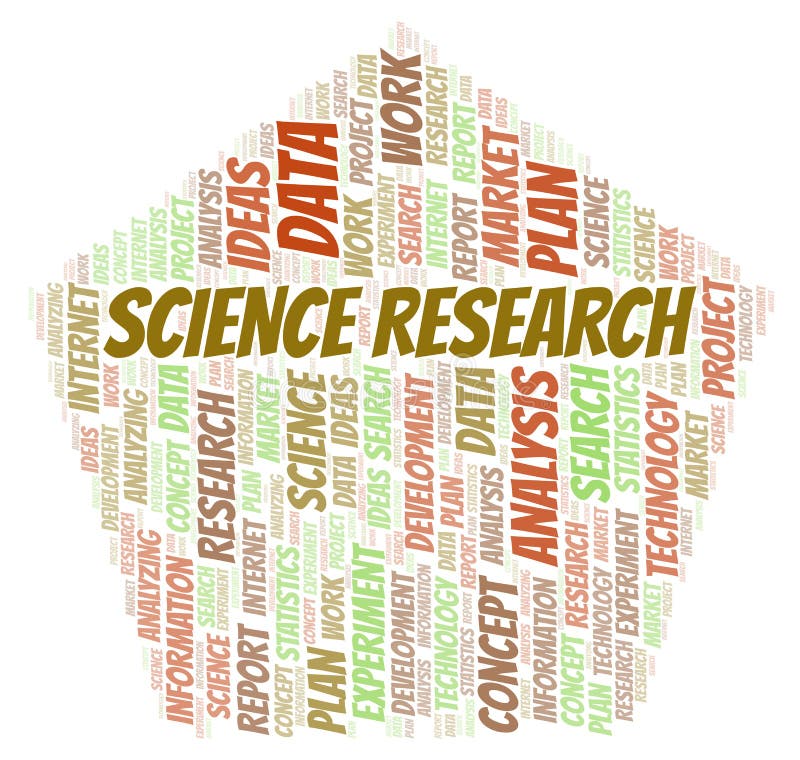 Science Research Word Cloud. Stock Illustration - Illustration of ...