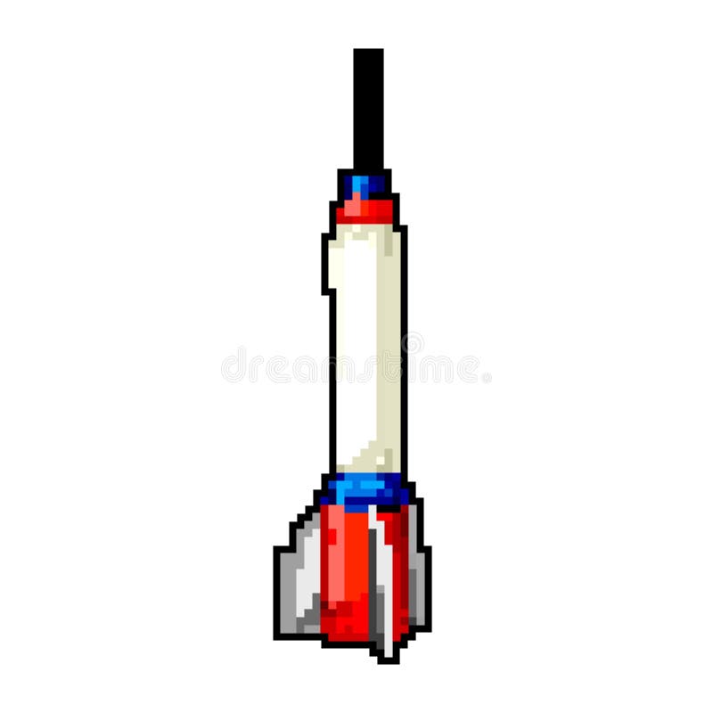 Science Rocket Toy Game Pixel Art Vector Illustration Stock Vector ...