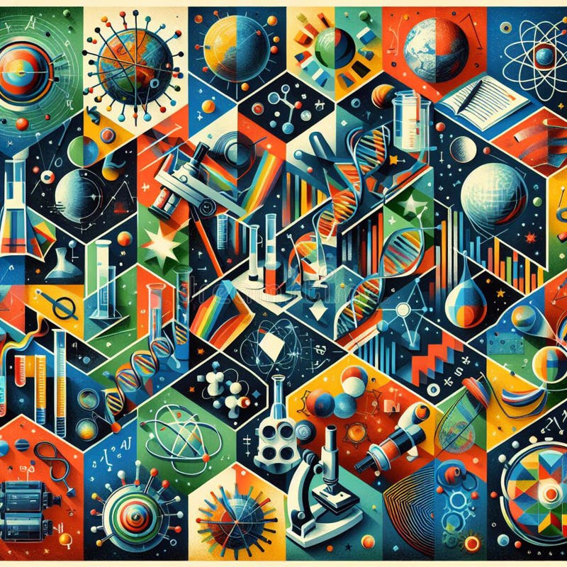 Science, Scientific Activity Elements Stock Illustration - Illustration ...