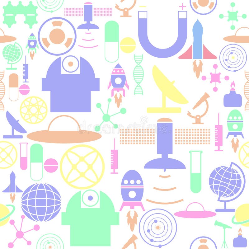 Molecule Seamless Pattern Background Icon Stock Vector - Illustration ...