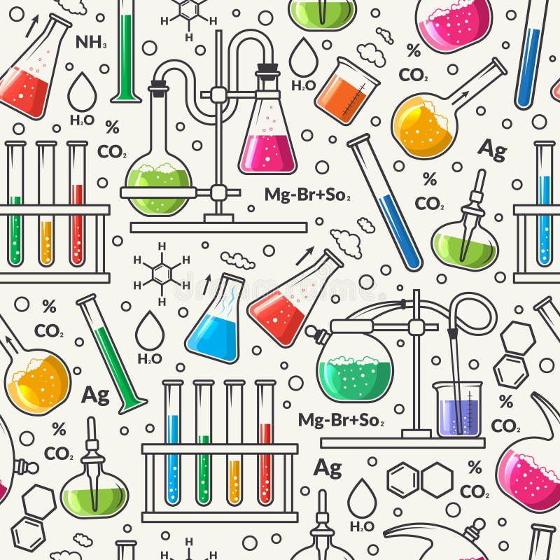 Science seamless pattern stock vector. Illustration of character ...