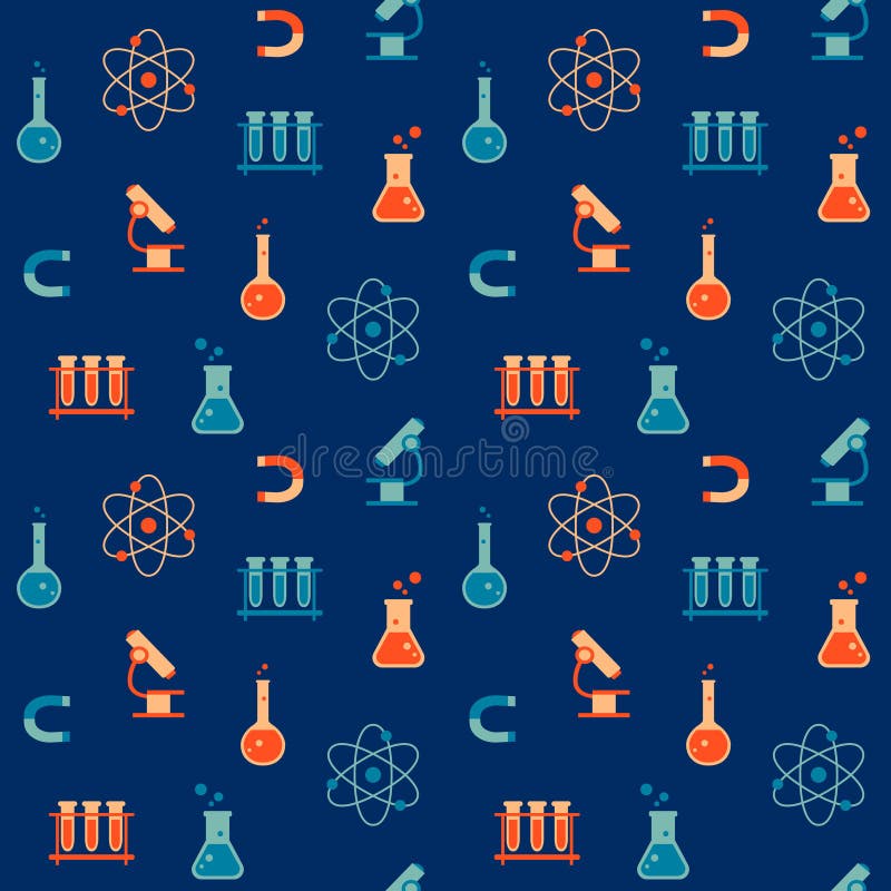 Science Seamless Pattern with the Symbols of Science Stock Vector ...